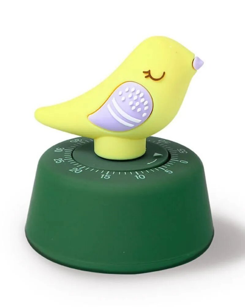 Кухонный таймер в виде птички, механический, для варки яиц, желтый, 1 шт