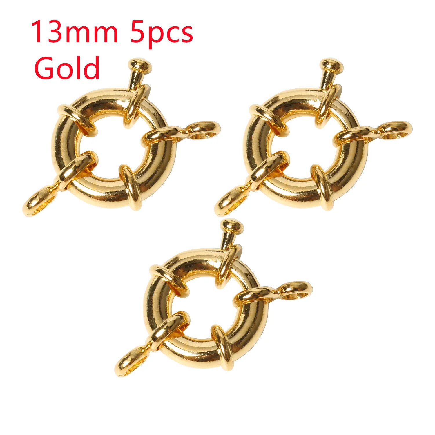 5шт Застежки Sailor Clasps 13мм Золото