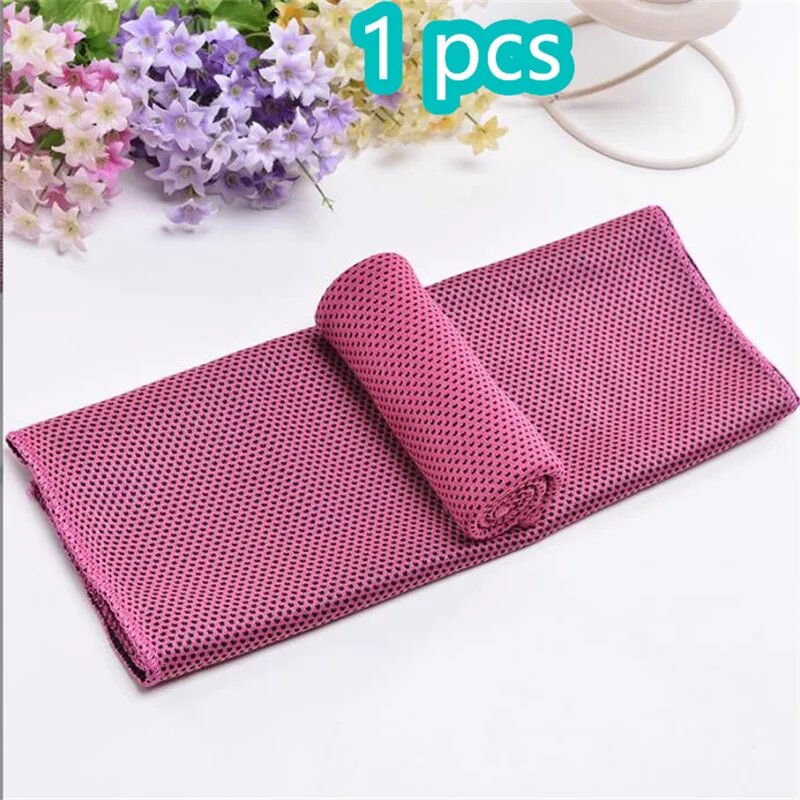Розовое охлаждающее полотенце 1pcs-3