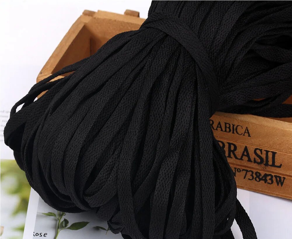 10-30 метров, 10 мм, цветная хлопковая веревка, плоский полый шнур, спортивные штаны, декор на шнурке, шнурки, аксессуары для одежды «сделай сам»