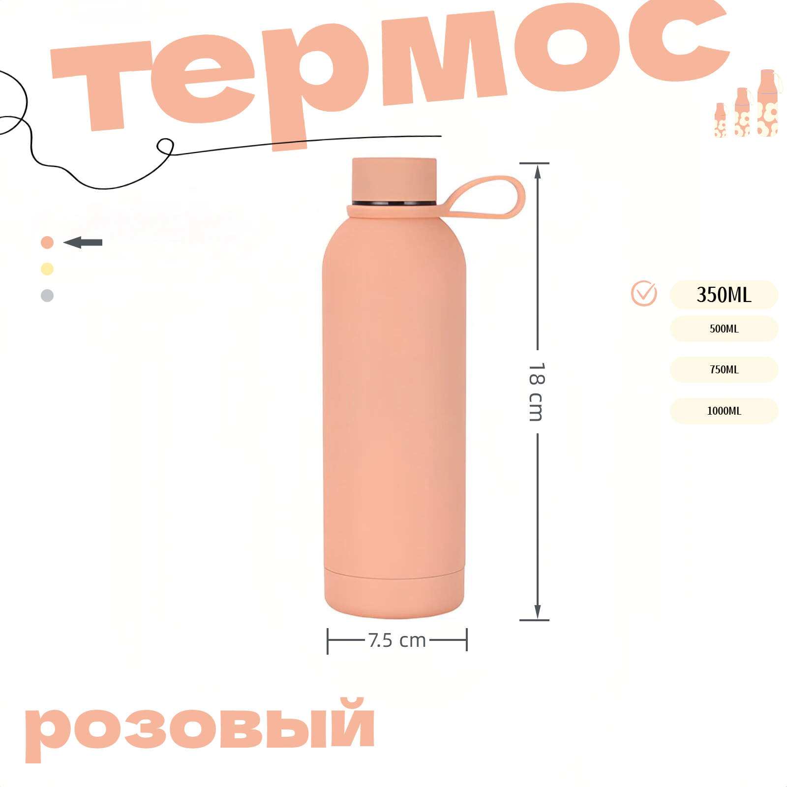 Термос из нержавеющей стали: 4 объема, для спорта и повседневности