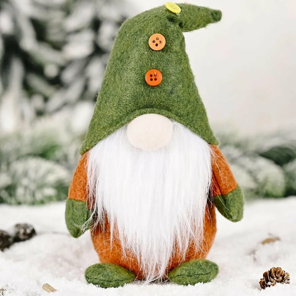 Елочная игрушка Санта Клаус, Гном зеленый 1 шт.