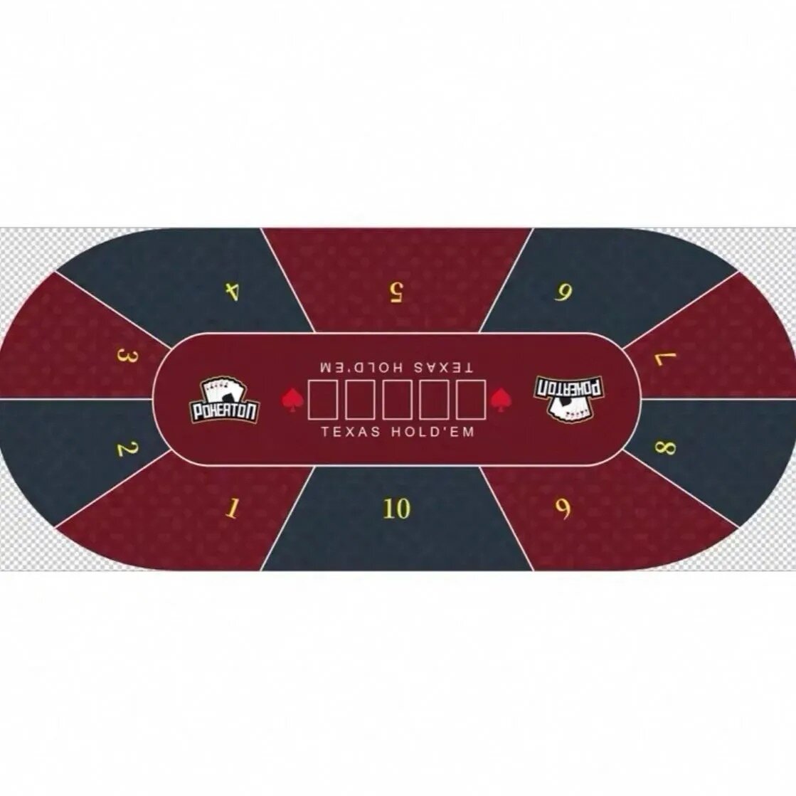 Сукно для покера 120x60 см, зеленое, прорезиненное, с простроченными краями
