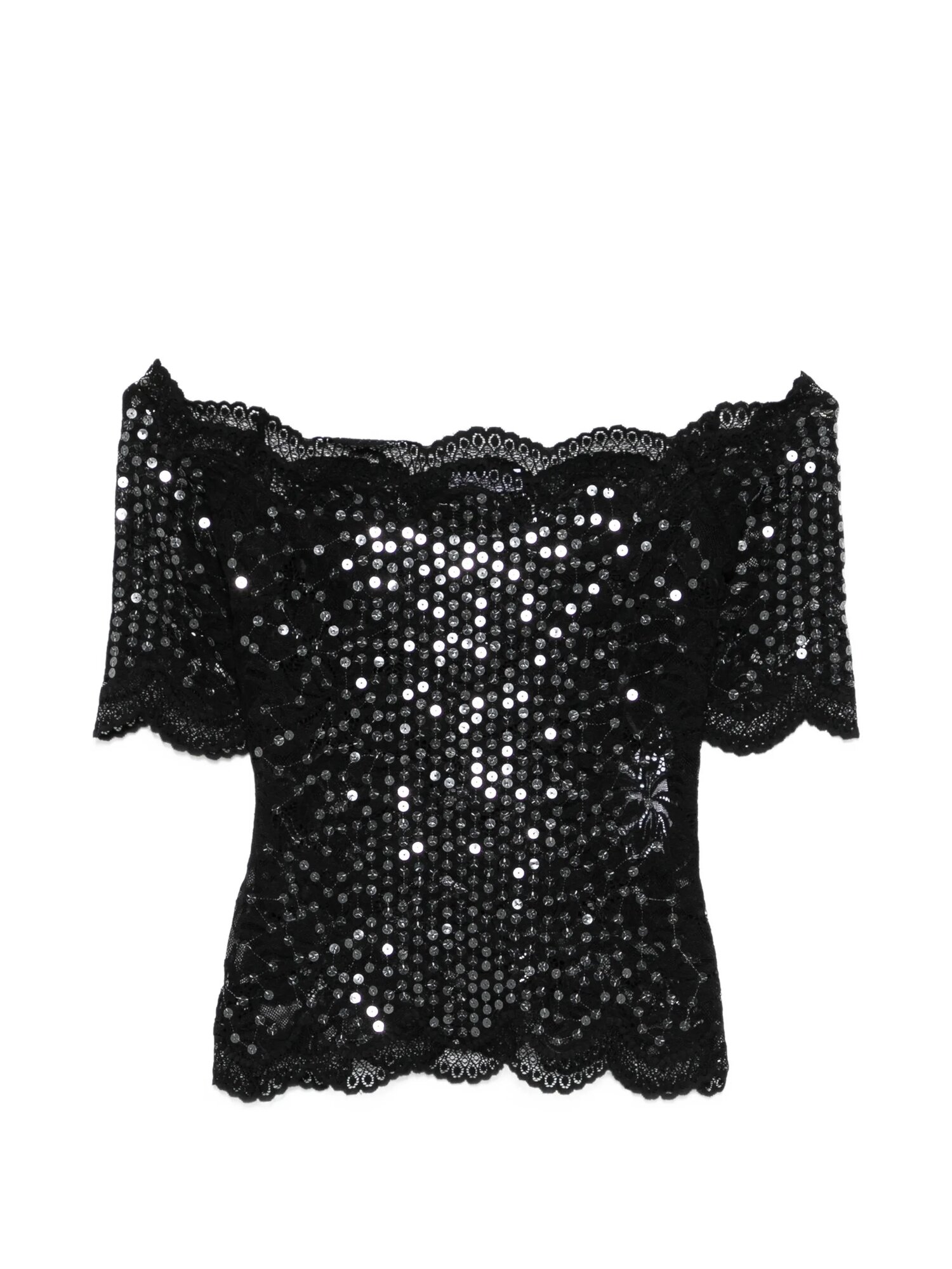 Топ Sequin lace top