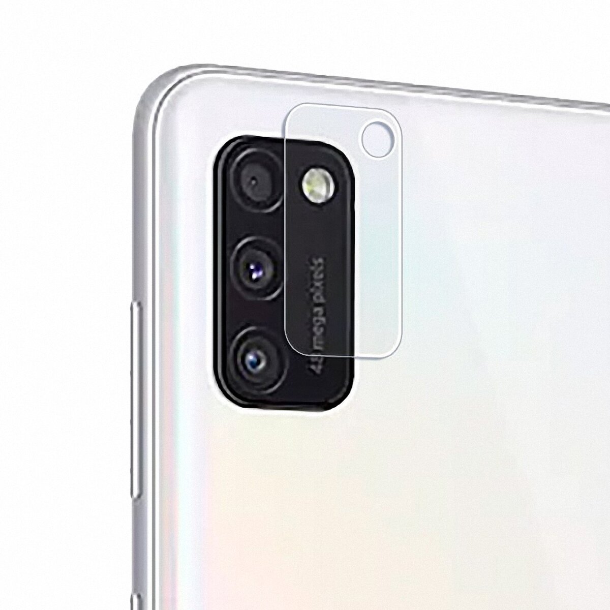 Защитное стекло на камеру Samsung Galaxy A41 A415 прозрачное, глянцевое, тонкое
