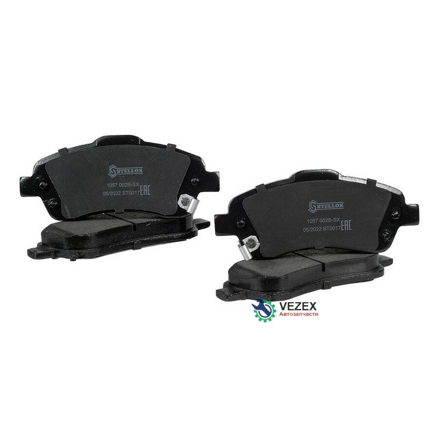 STELLOX 1057002BSX колодки дисковые передние! с антискр. пл.\ Toyota Avensis 1.6VVTi/1.8-2.4/2.2D4-D 03>