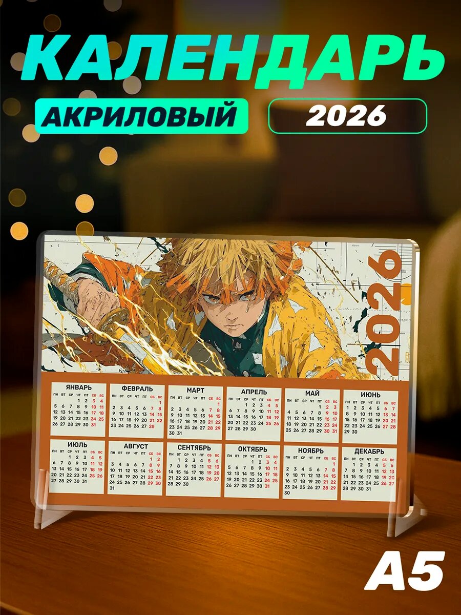 Календарь 2026 настольный Клинок рассекающий демонов Зеницу