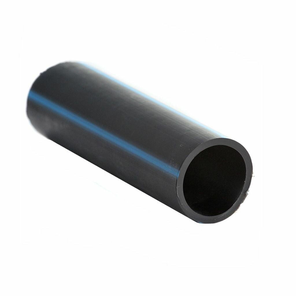 Труба ПНД 32 мм РосТурПласт ПЭ100 SDR 13.6 питьевая с синей полосой, стенка 2.4 мм, бухта 100 метров для водопровода