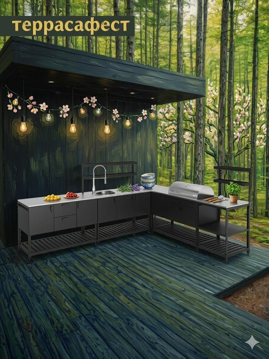 TERRASA: Набор Садовой Кухни - Комплект "Элегант" - Уличная Модульная Кухня