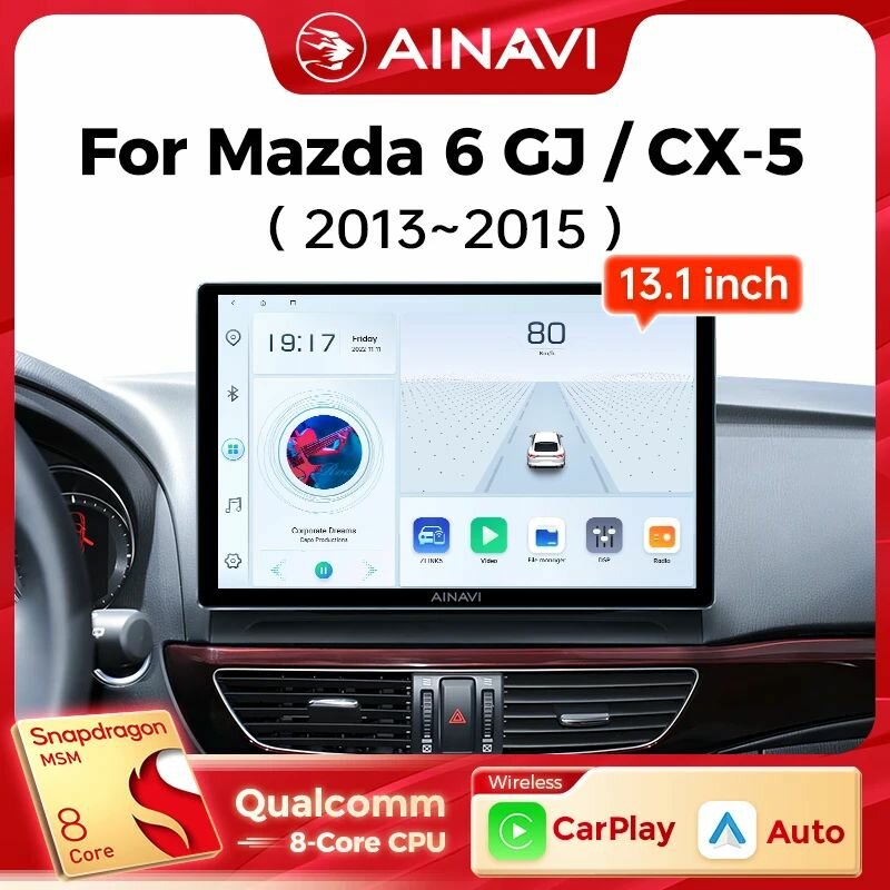 Speed SNAVIavi Для Mazda CX5 CX-5 CX 5 6 GJ Atenza Touring Sport GT 2012-2015 Год 8+128GB Автомагнитола С 10.25 Дюймов Экран Carplay 2 Din Магнитола