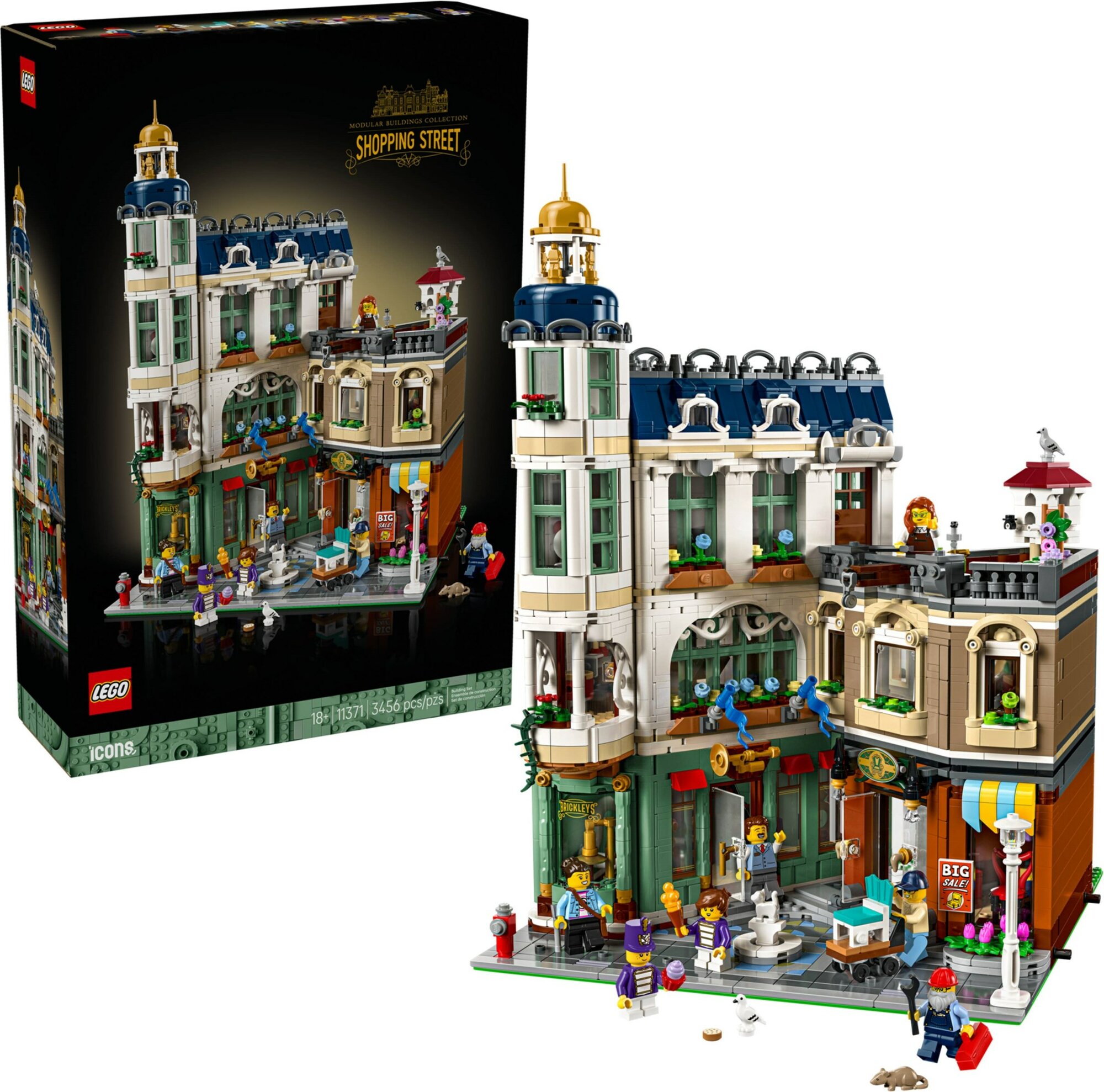 Конструктор LEGO Icons 11371 Торговая улица, 3456 деталей, 18+