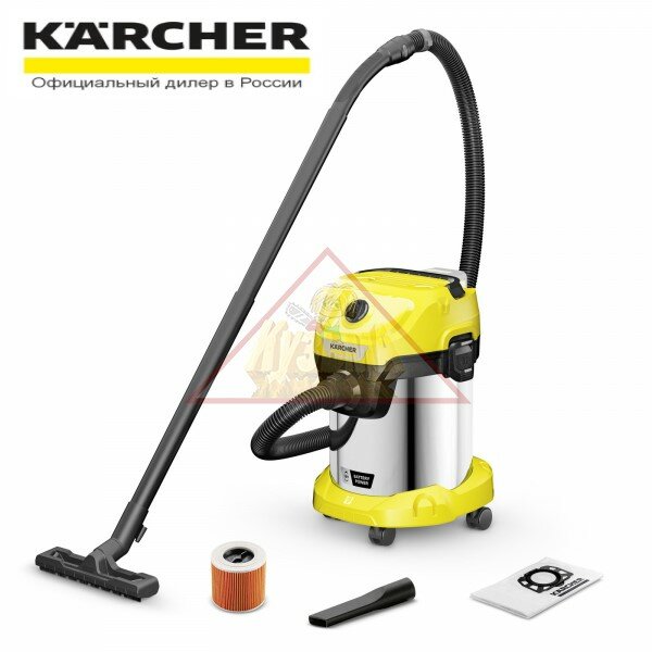 Аккумуляторный хозяйственный пылесос Karcher WD 3-18 S V-17/20 без АКБ и ЗУ арт. 1.628-575.0