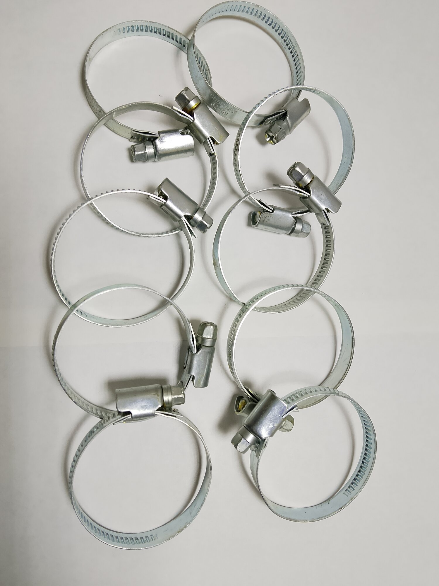 Хомут обжимной металлический СИБРТЕХ 32-50 мм, червячный, в комплекте 10 шт.