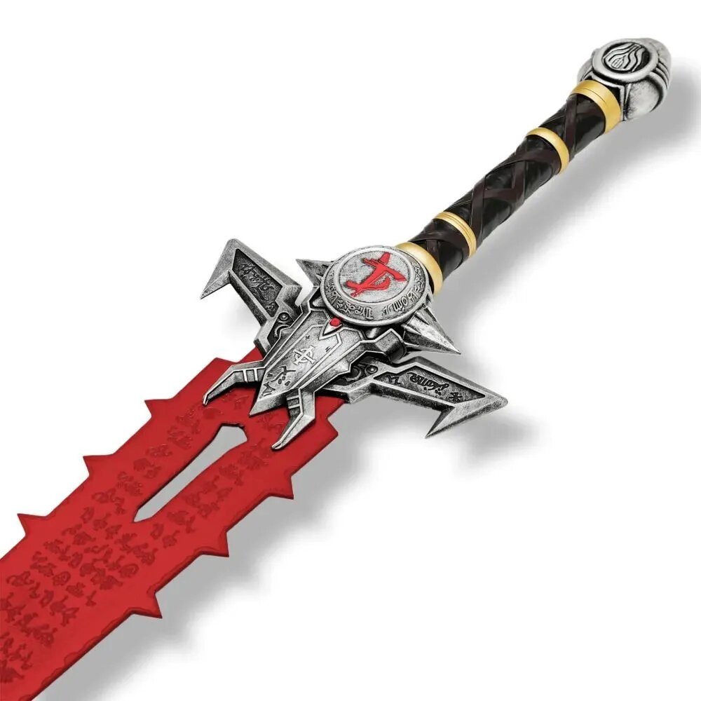 Сувенирный меч Doom Crucible Blade 120cm Металлический красный клинок для косплея и коллекционирования — фото 1
