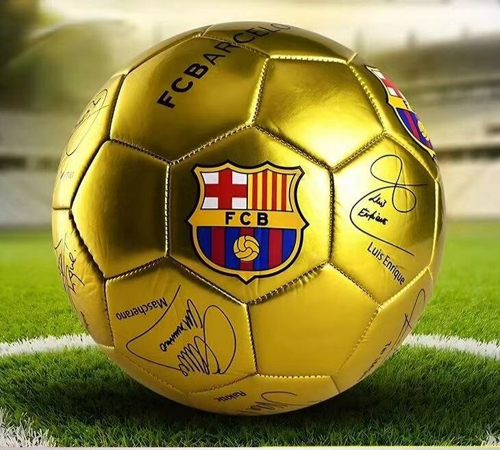 Футбольный мяч FC Barcelona ограниченная серия, 4 размер, золотой