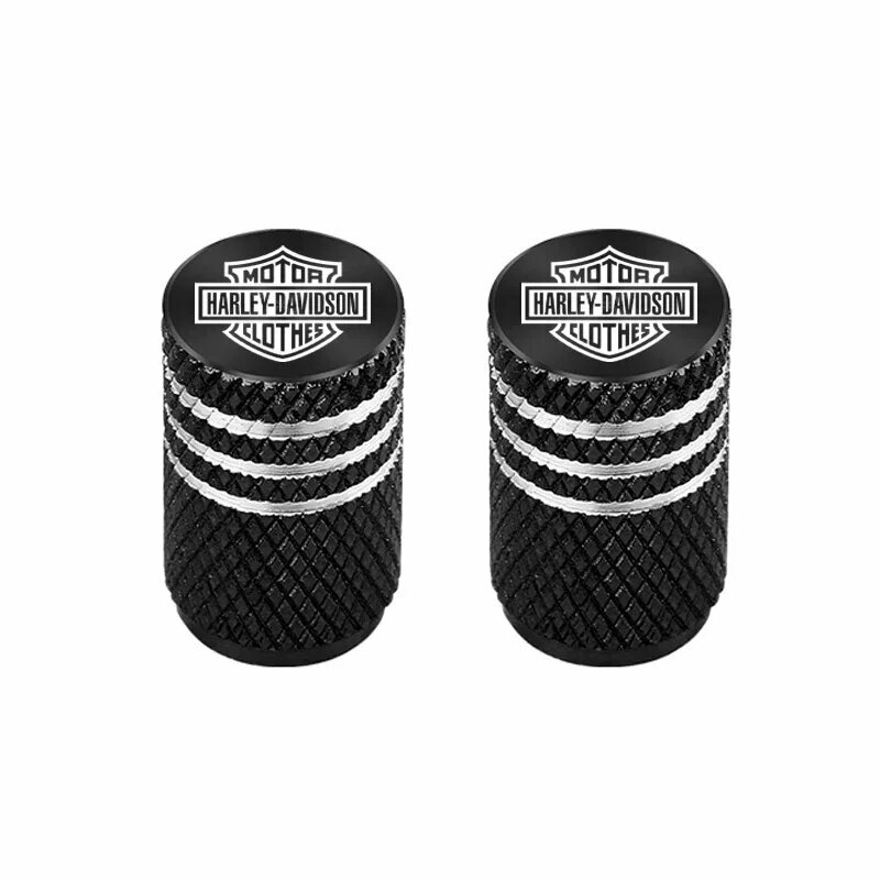 Колпачки для колес Harley Davidson, черные, алюминий