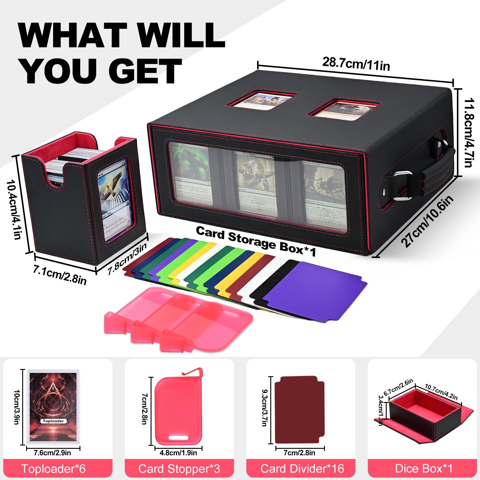 RyshePro Deck Box Commander Черный Красный — фото 1