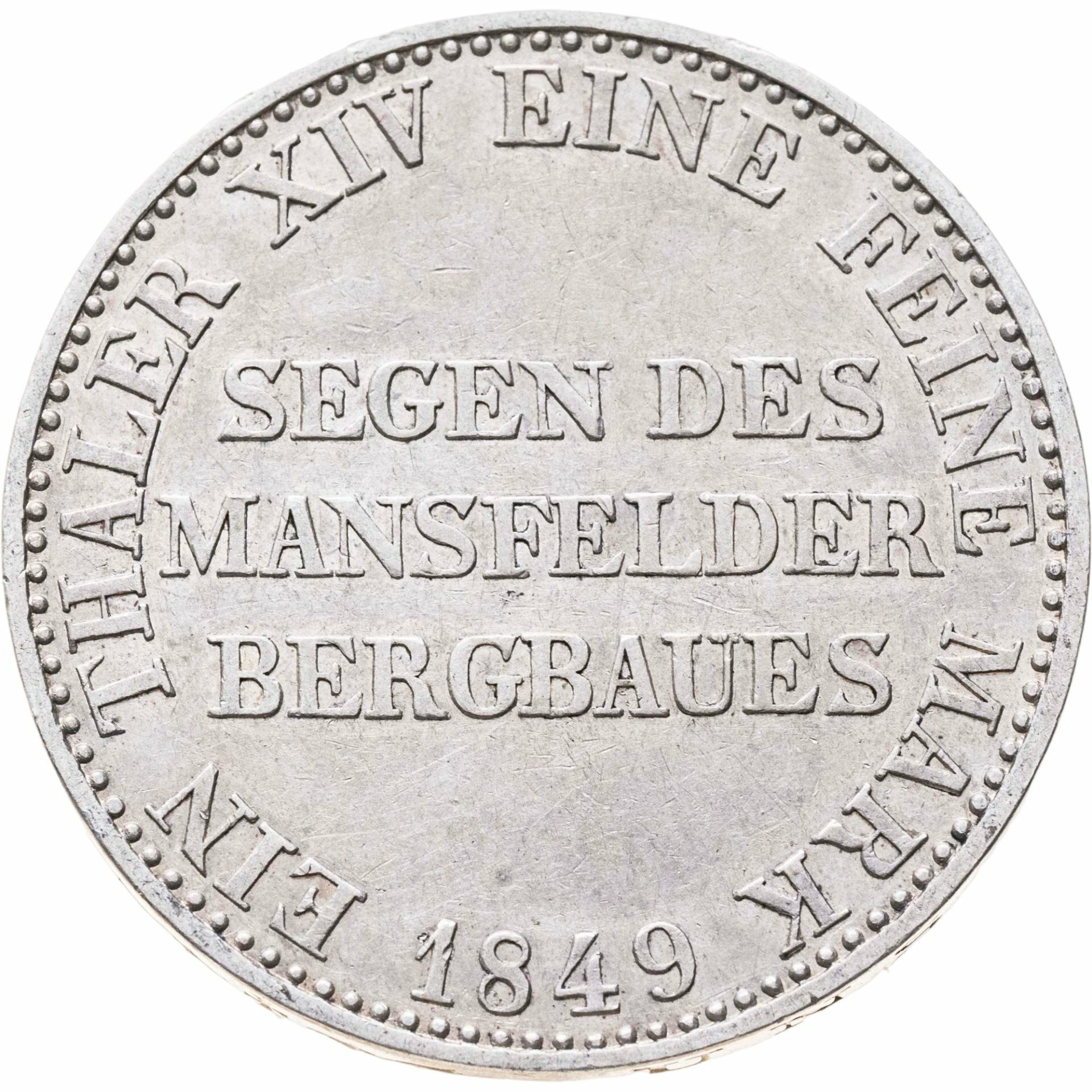 Пруссия 1 талер 1849 А, Серебро 750, в сохранности XF