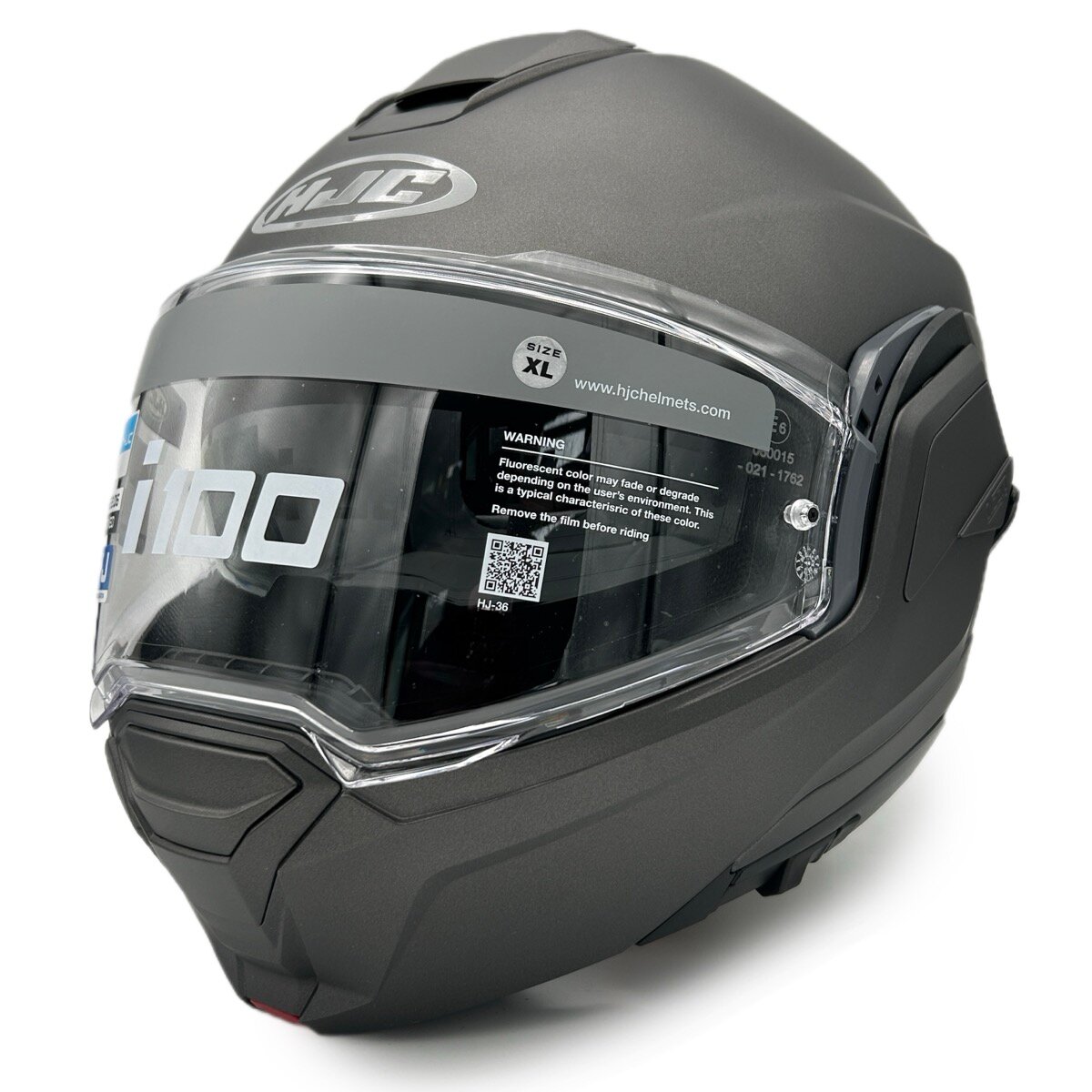 Мотошлем HJC I-100 SEMI FLAT TITANIUM. L. Серый-матовый