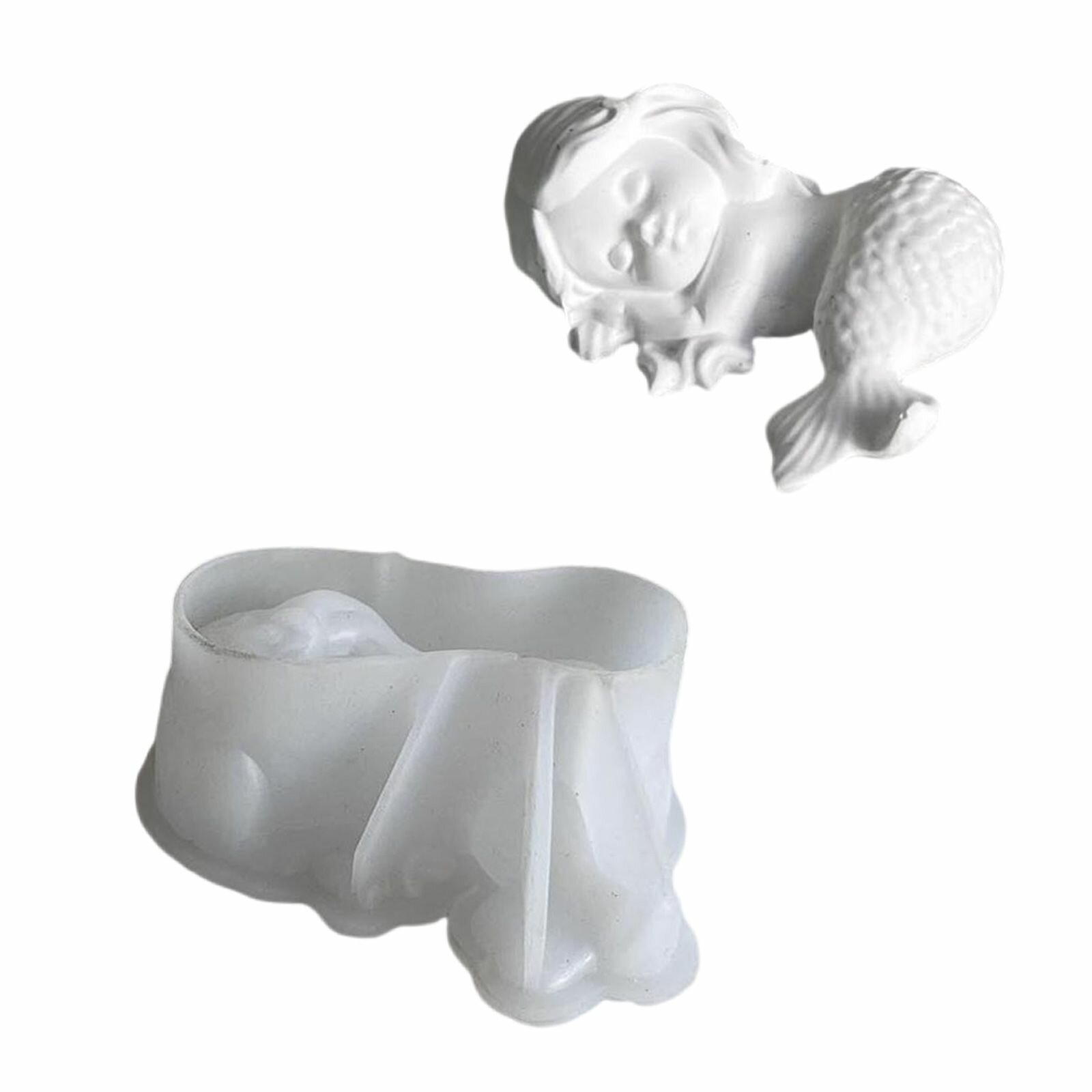 Детализированная 3D-видеозапись для русалок как создание изображений из воды и гипса