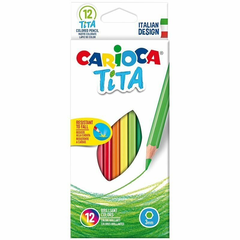 Карандаши Carioca пластиковые "Tita" 12цв. (42793)