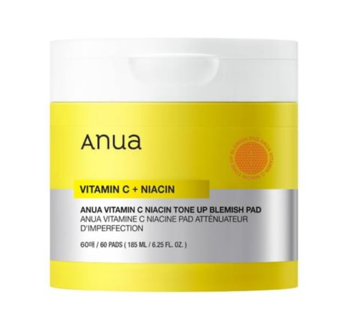 Anua Тонизирующие пэды с витамином С и ниацинамидом, 60 шт, Vitamin C Niacin Tone Up Blemish Pad