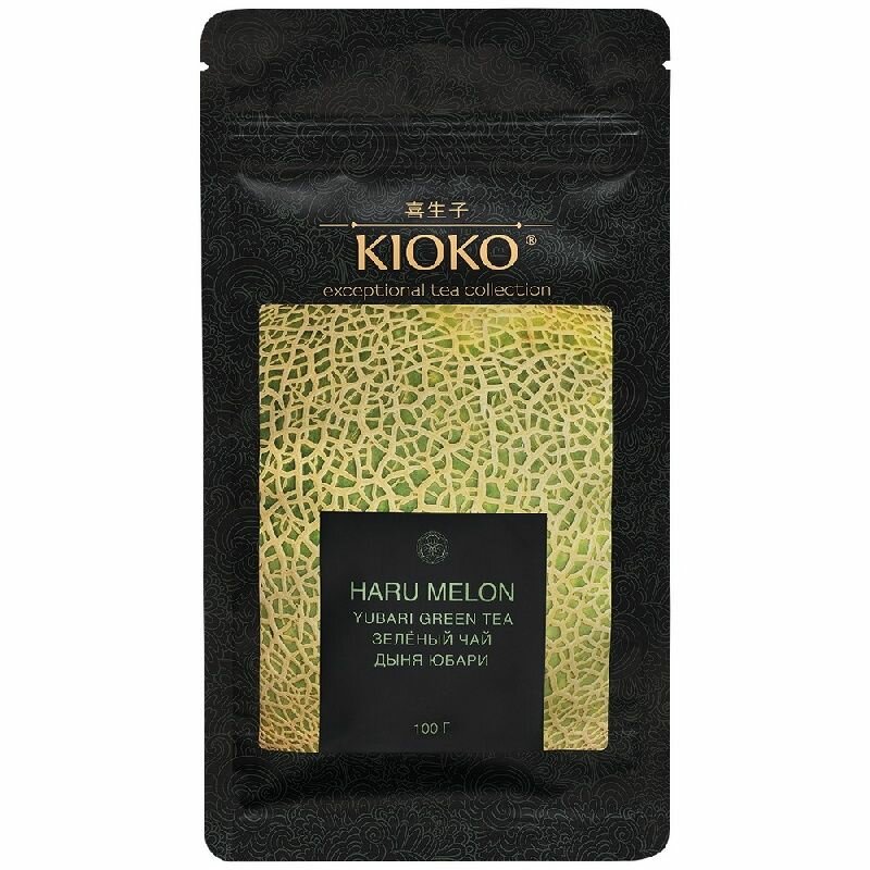 Чай KIOKO HARU MELON листовой Зелёный с ароматом дыни /пакет/ 100г