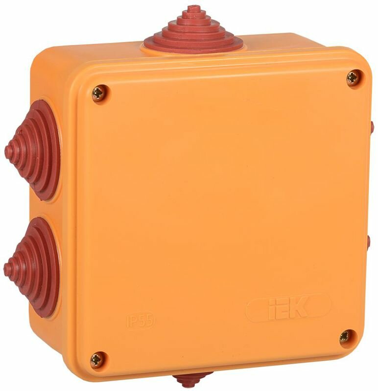 Коробка распаячная огнестойкая ПС 100х100х50 4P 6кв. мм IP55 6 вводов IEK UKF30-100-100-050-4-6-09