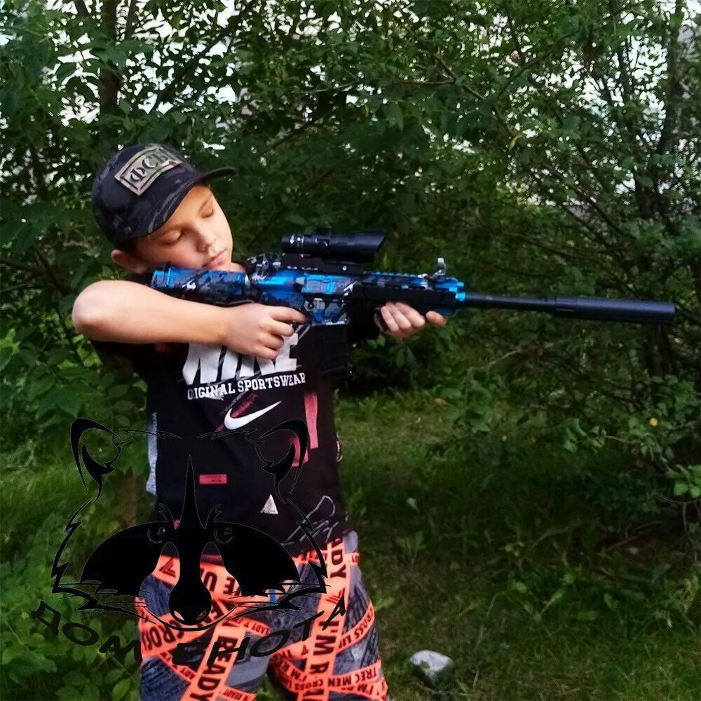 Автомат М416 с орбизами с автоматическим режимом. Игрушка M416 ORBEEZ