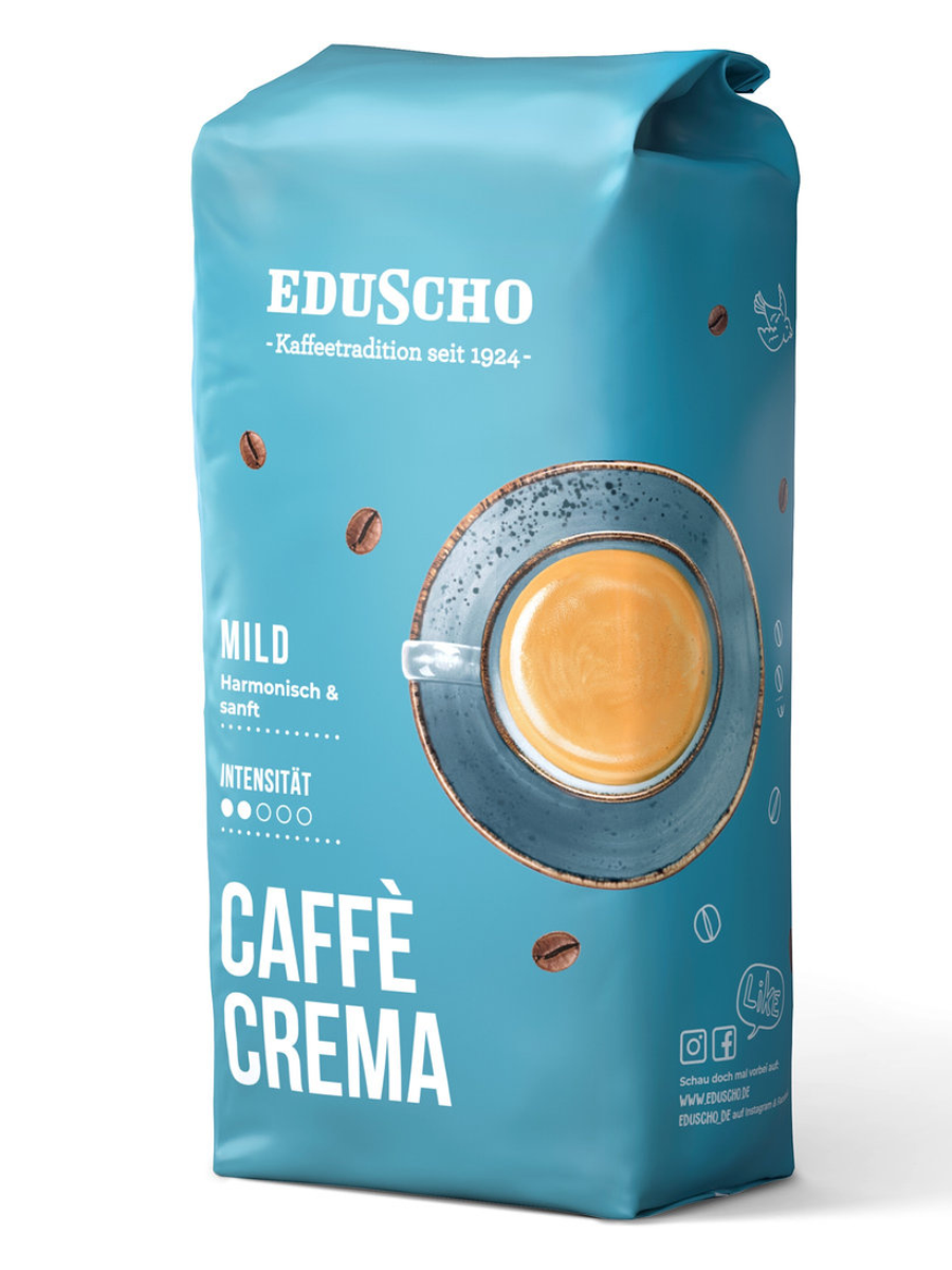 Tchibo Eduscho Caffe Crema Mild кофе в зернах 1 кг пакет с клапаном