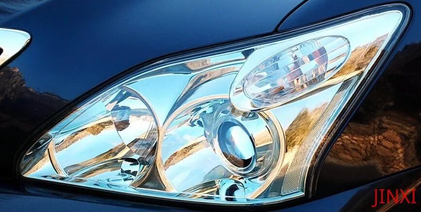 Стекло фары для Lexus RX 2 (2003-2009) комплект 2 шт. прозрачное
