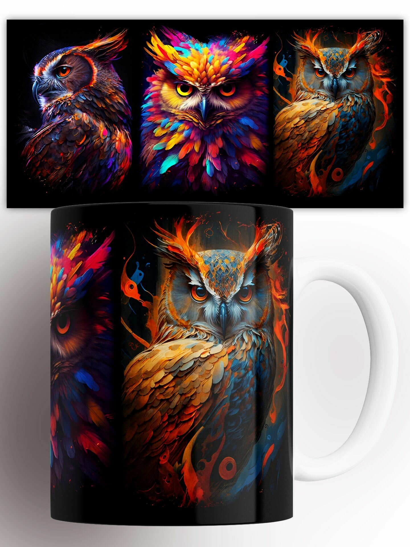 Кружка Неон сова 330 мл