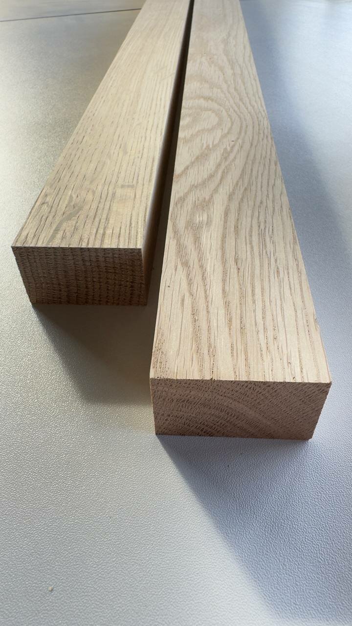 Брусок строганный дуб сорт Экстра 45х23х500мм(2шт), заготовка для творчества, хобби и поделок