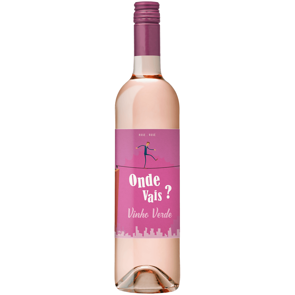 Вино Onde Vais Vinho Verde розовое полусухое 0,75 л