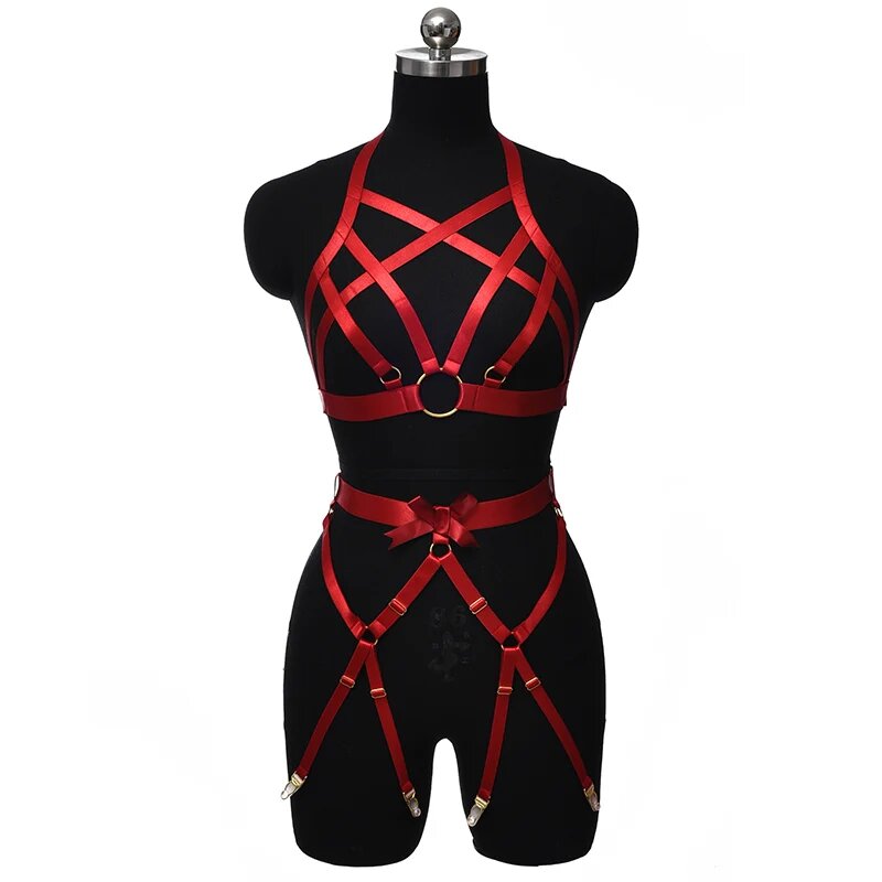 Лingerie harness черный регулируемый