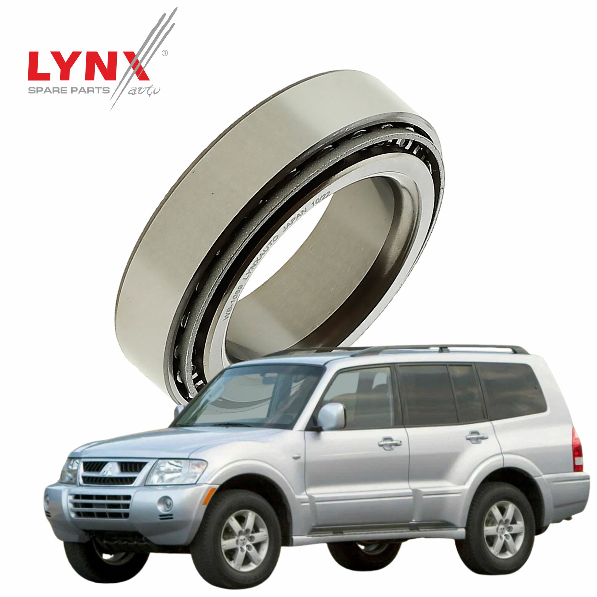 Подшипник ступицы Mitsubishi Pajero (3) / Митсубиси Паджеро 1999 2000 2001 2002 2003 2004 2005 2006 / передний, 1 шт LYNXauto