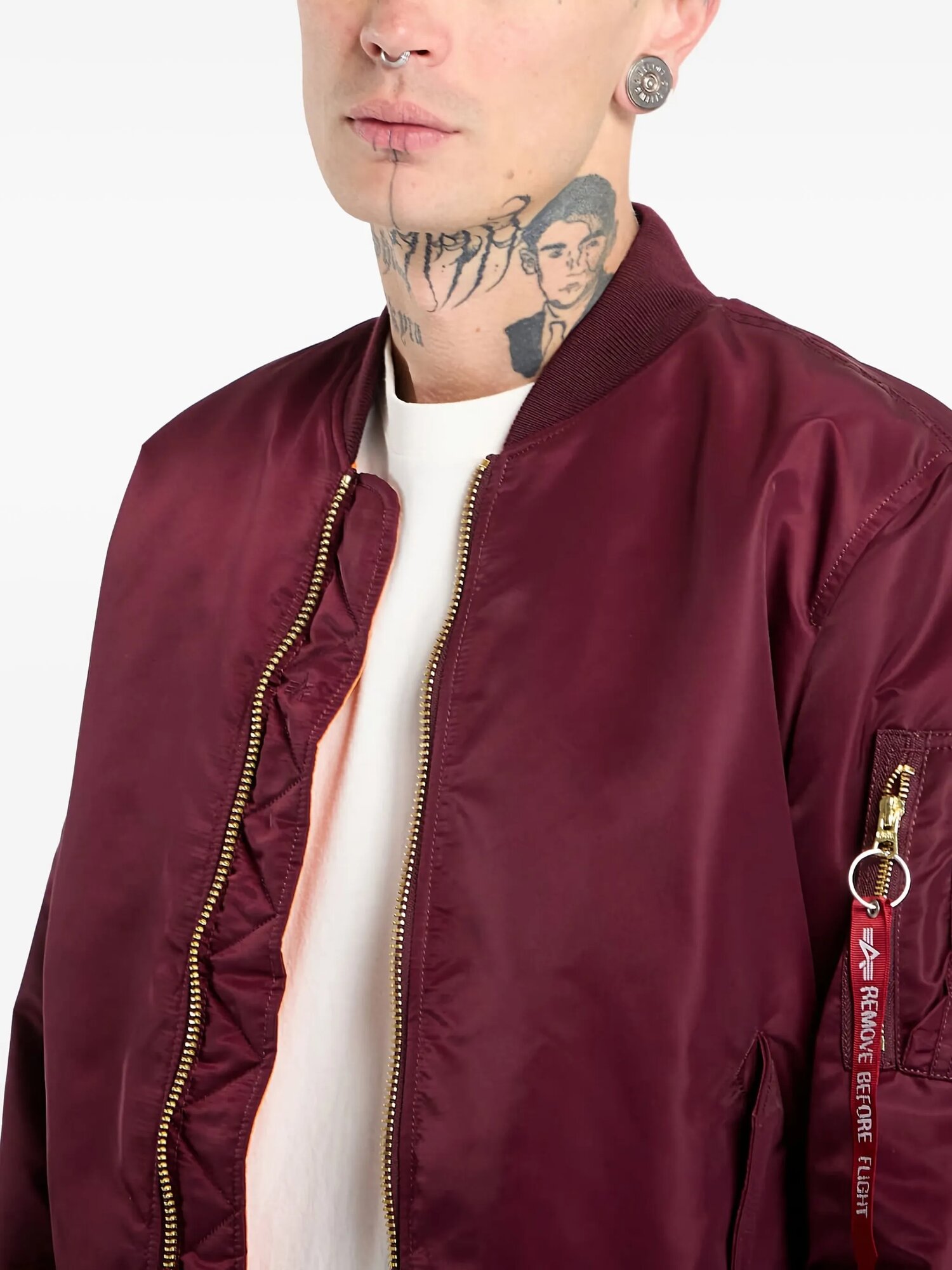 Бомбер ALPHA INDUSTRIES, размер S, красный — фото 1