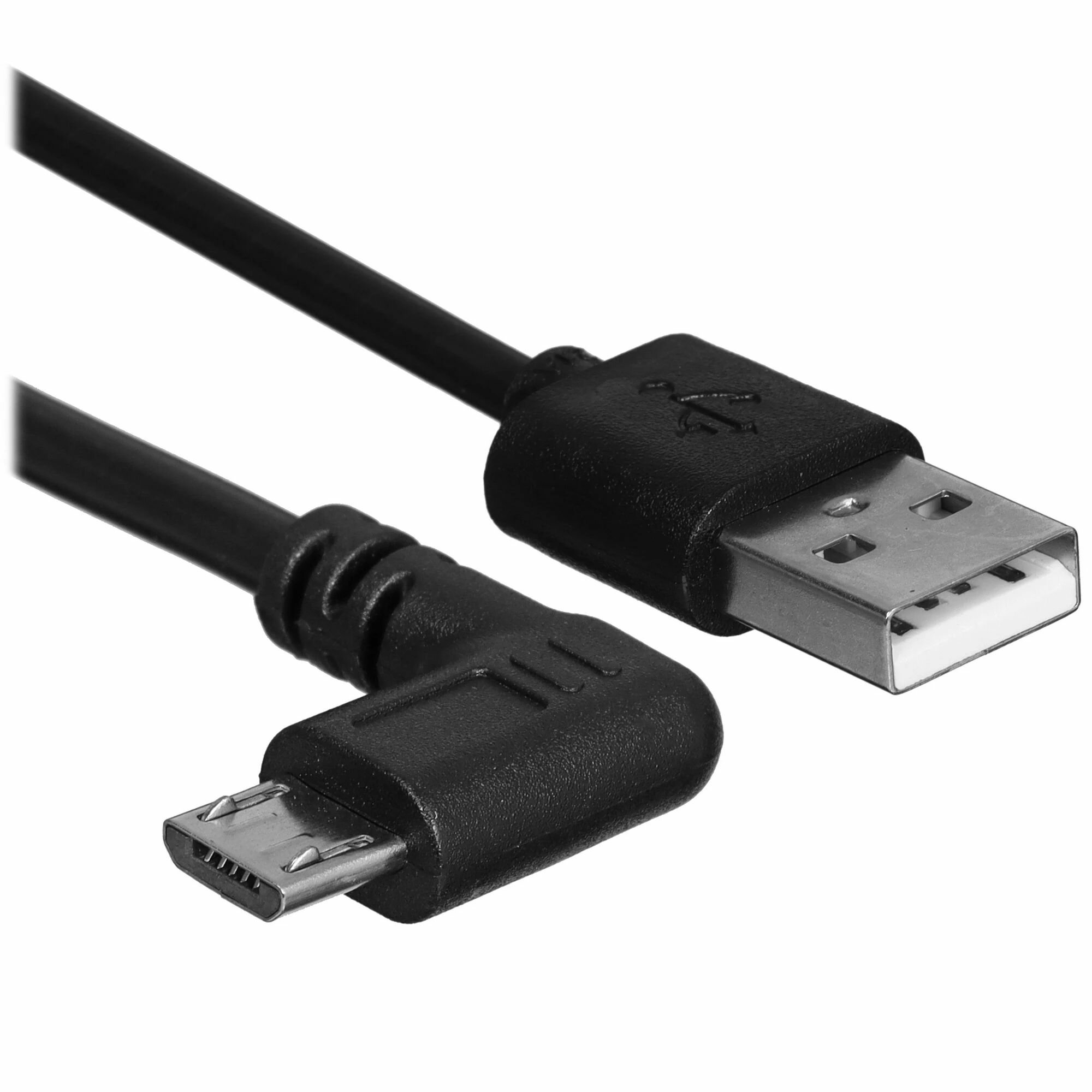 Кабель круглый Aceline micro USB - USB 2.0 Type-A черный 1 м