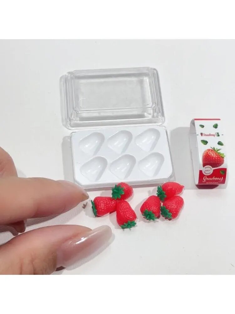 Миниатюрный кукольный домик с фруктами в коробке