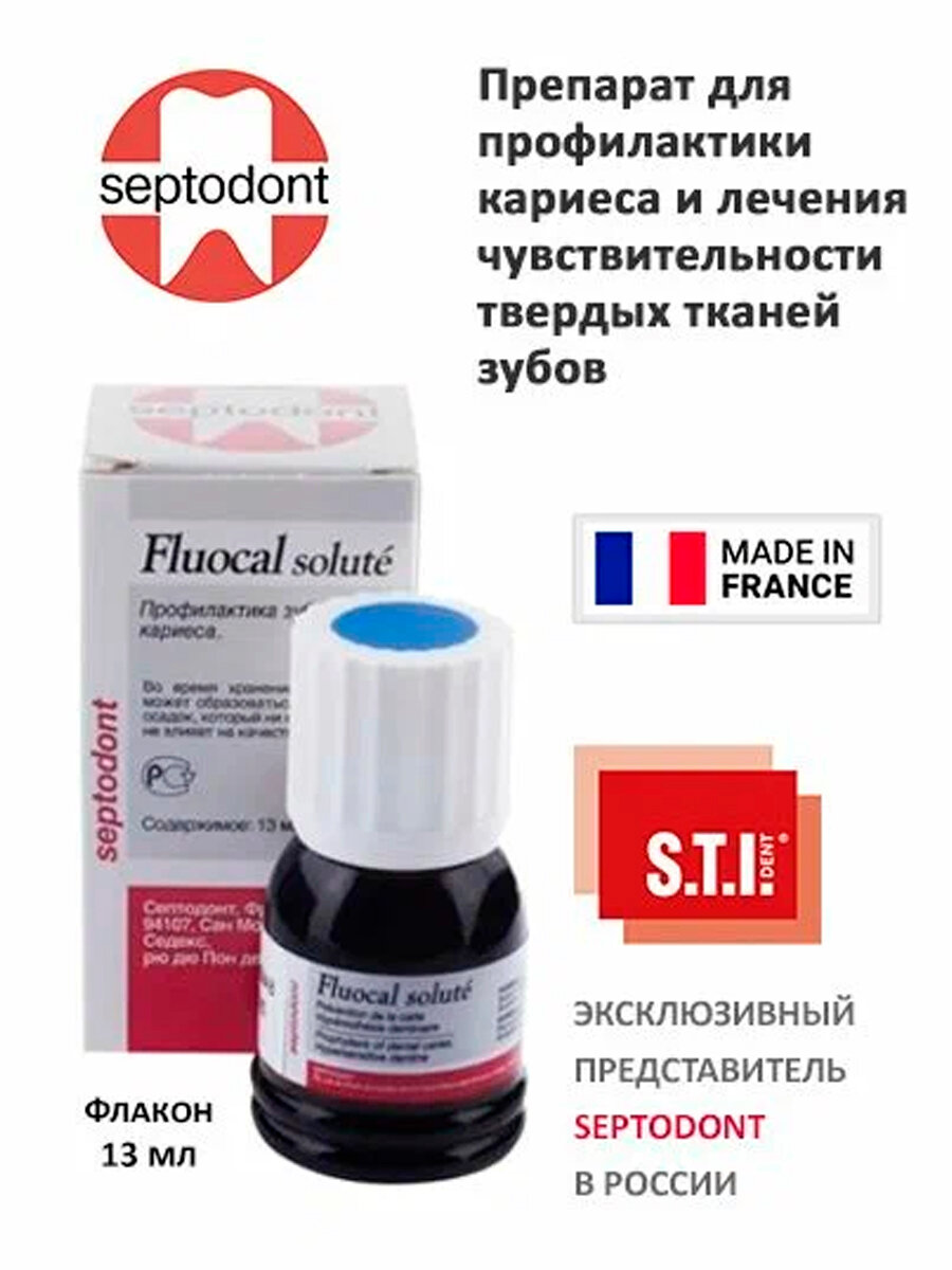 Жидкость Fluocal solution (Флюокаль Солюшен) для чувствительных зубов, профилактика кариеса , 13 мл