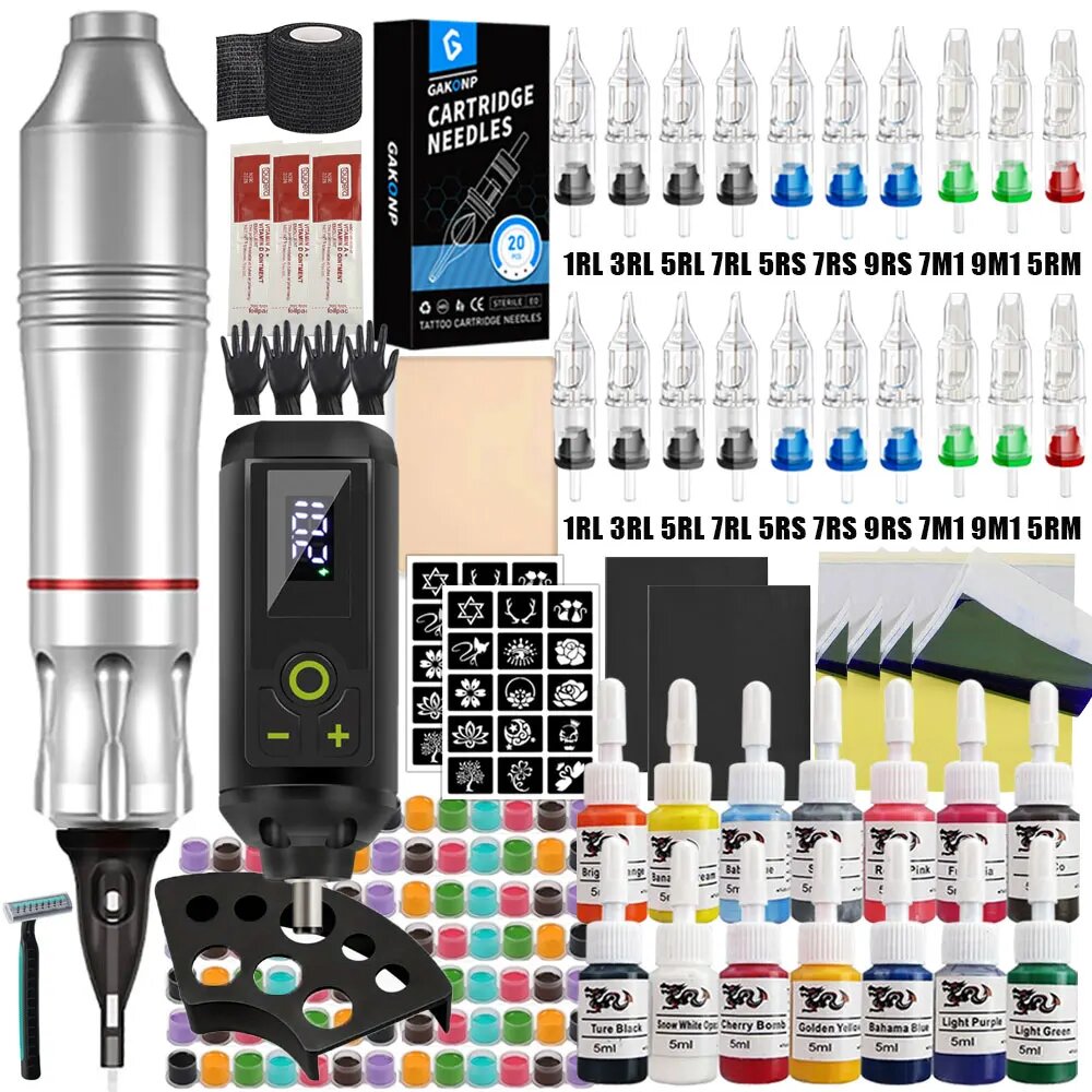 Беспроводная тату-машинка JCONLY, набор для начинающих 14 Ink Pen Kit 4