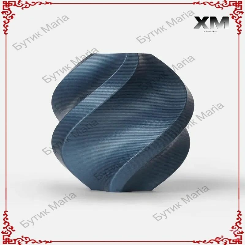 Bambu Lab PLA Metal металлический филамент для 3D-печати: высокая ударная вязкость, легкая печать, интеллектуальное распознавание параметров через RFID Cobalt Blue13600 1kg с катушкой