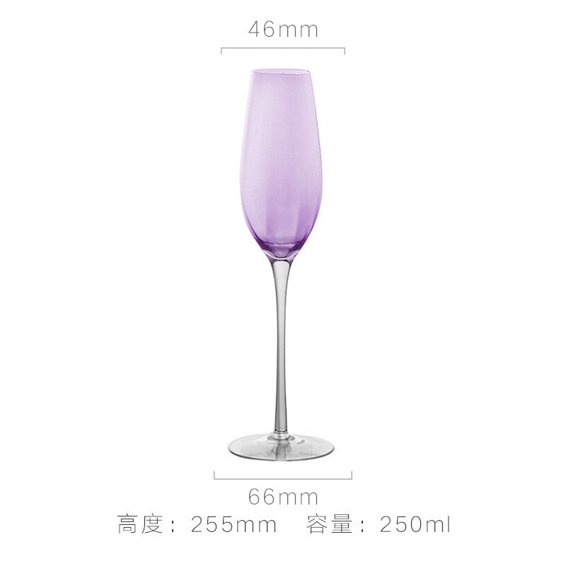 Бокал для вина, 2 шт, стекло, фиолетовый, Filo color-CJX2,250мл