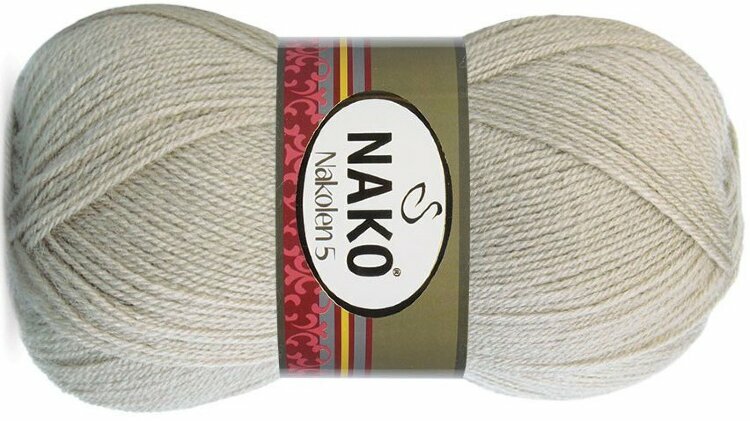 Пряжа Nakolen 5 , Турция , 1x100 гр. 500м , премиум акрил: 51%, Шерсть: 49%, №11540