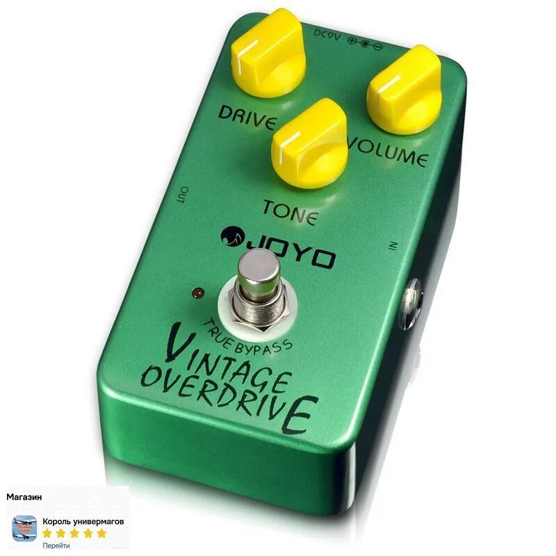 Педаль эффектов овердрайв для электрогитары и бас-гитары Joyo JF-01 Vintage Overdrive