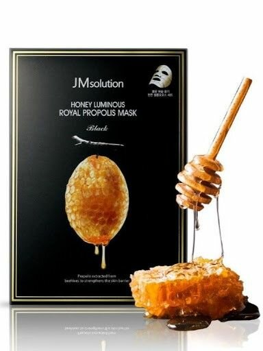 Маска восстанавливающая для лица медовая с королевским прополисом JM Solution, 1 шт/ 30 ml. Ю. Корея