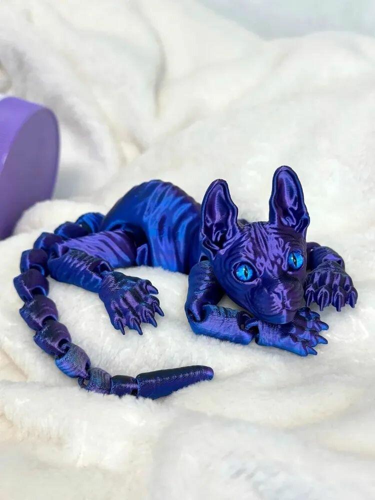 Кот сфинкс подвижная 3д игрушка (21см)