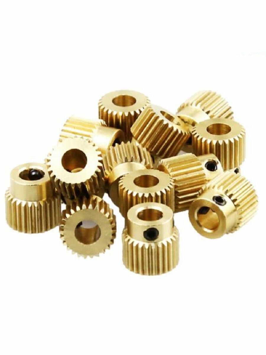 12 шт. Mk7 MK8 экструзионная шестерня 26 зубьев латунный привод подающего колеса для экструдера 3D-принтера Anet A8