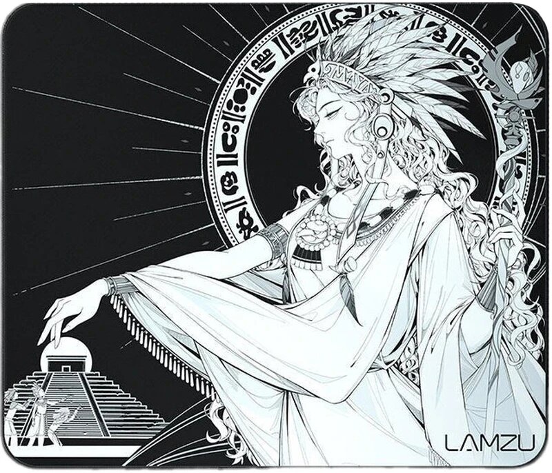 Коврик LAMZU Maya черный, 490 мм x 420 мм x 3 мм, основание MID SLIMFLEX