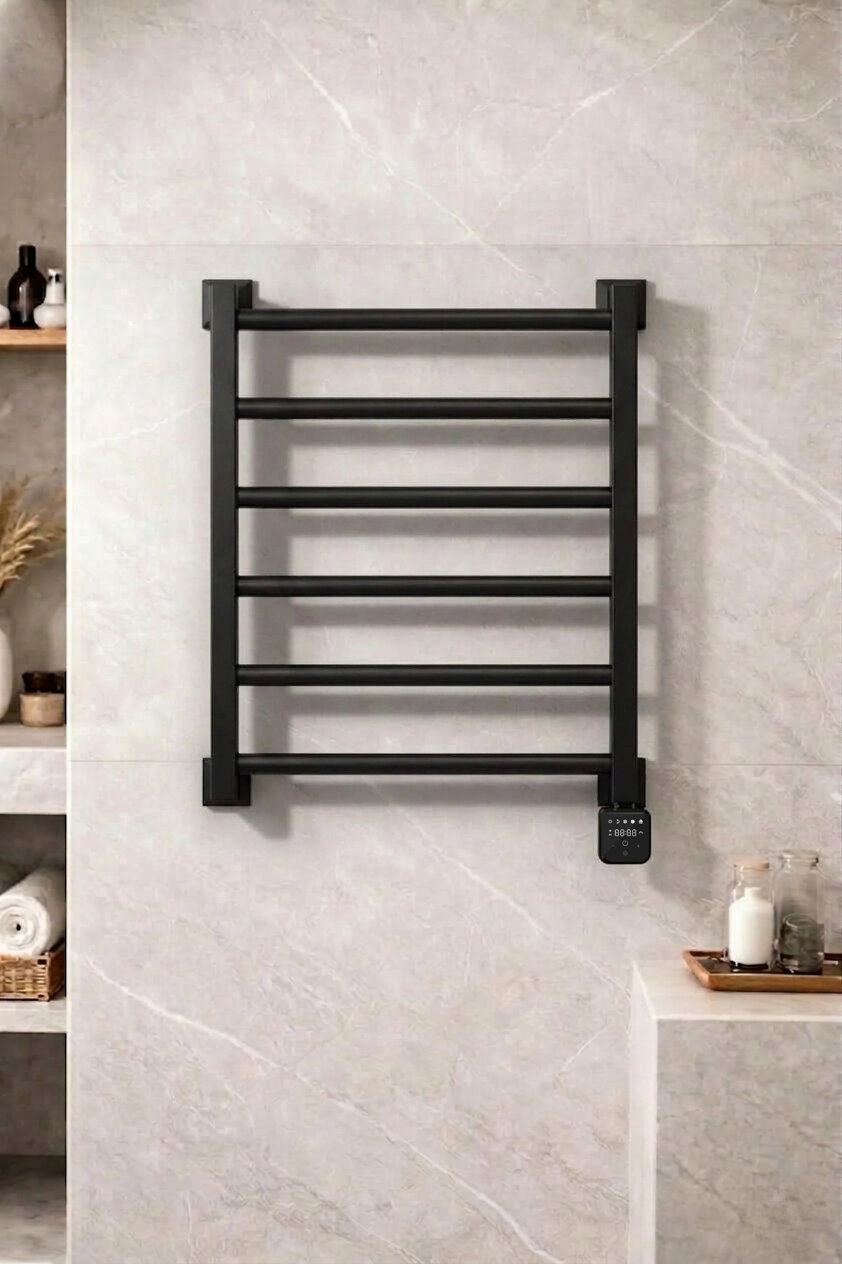 SATURN Электрический полотенцесушитель 60x40 см Черный
